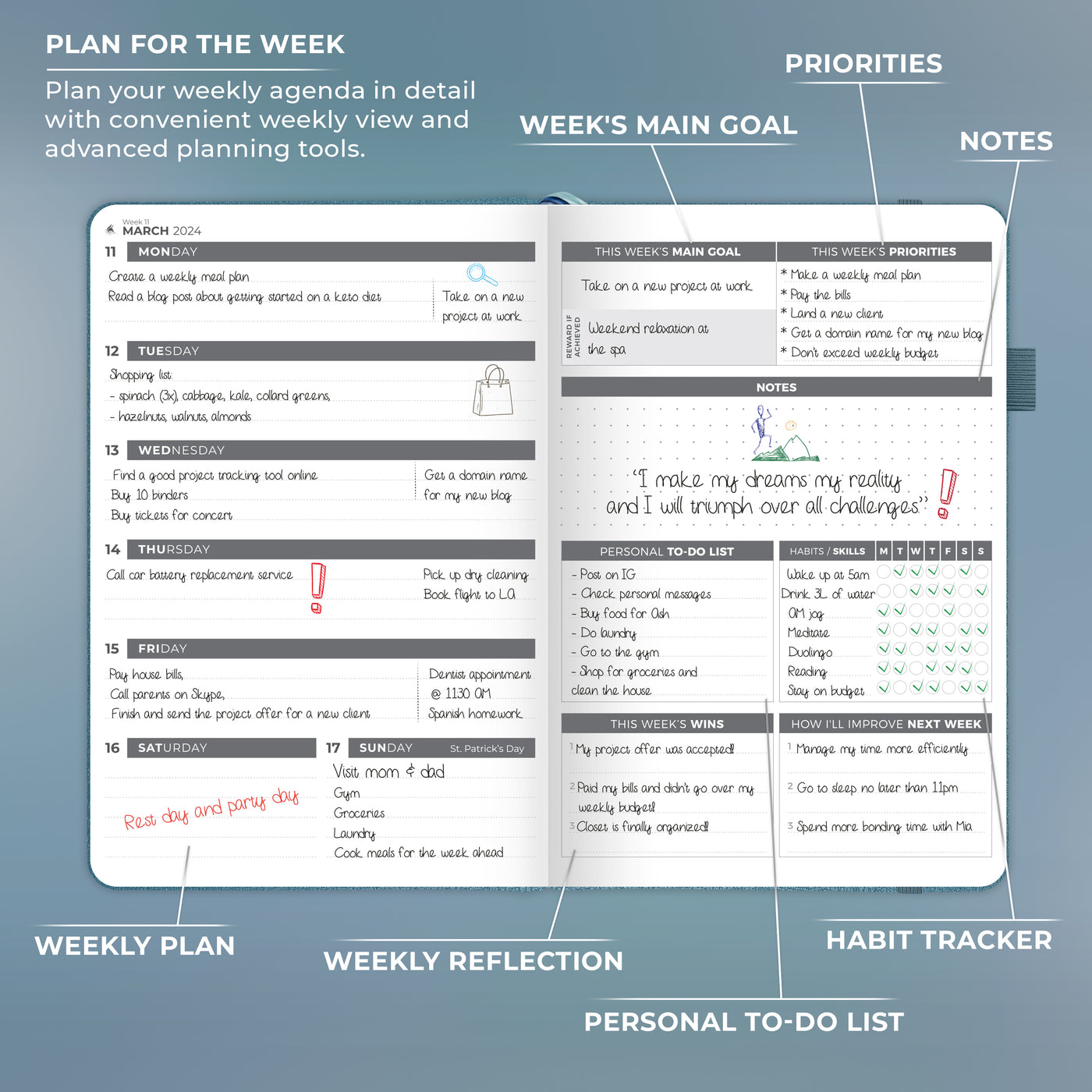 Dated Weekly Planner 2024 – Clever Fox®